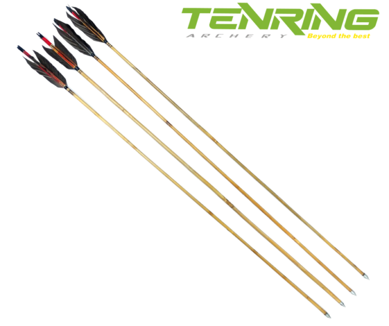 TENRING | BAMBOO ARROWS WITH FEATHER VANES | ARROWS – TENRING ARCHERY