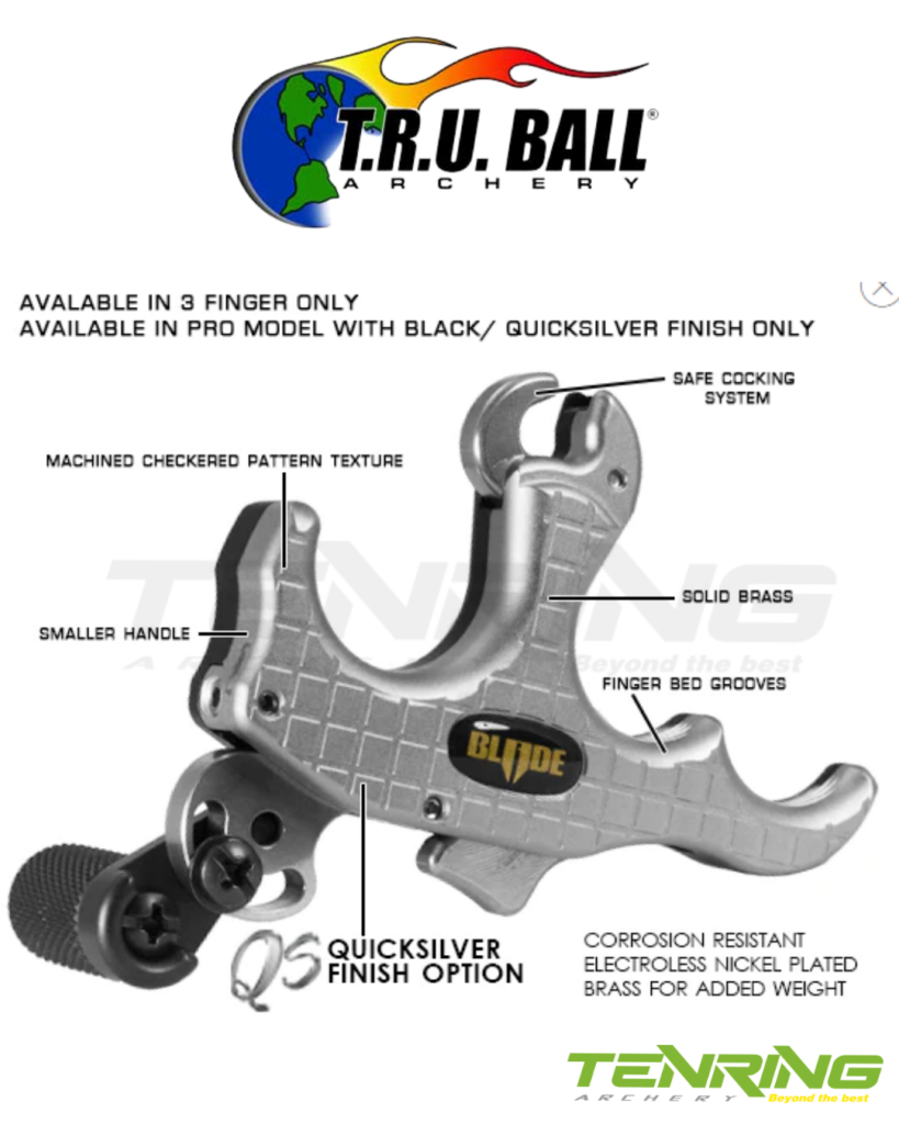 TRUBALL | BLADE PRO MINI | 3 FINGER | THUMB RELEASER | COMPOUND BOW ...