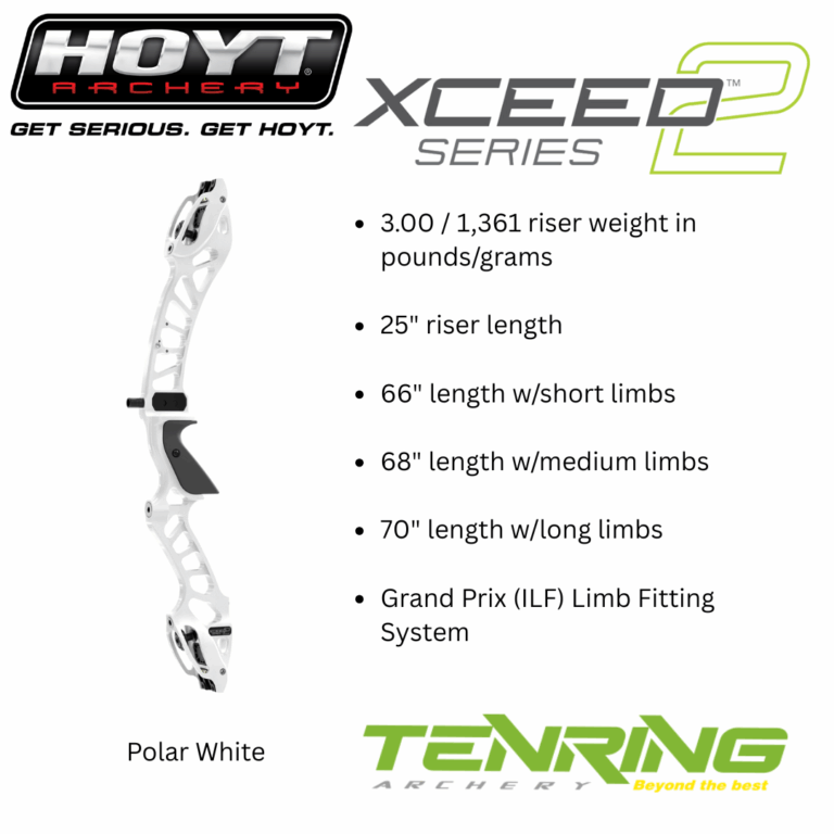 HOYT | XCEED 2 | GRAND PRIX | RISER | 25″ | RECURVE BOW – TENRING ARCHERY